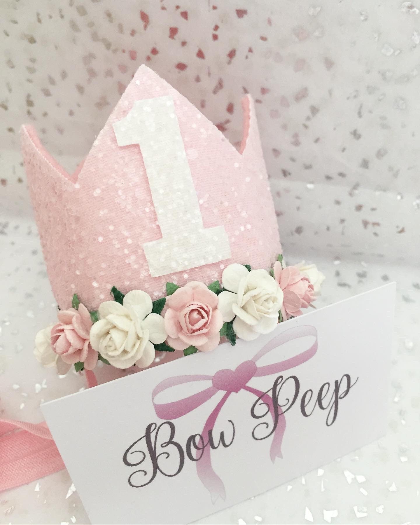 Girls Birthday Crown All Ages Available Pink Birthday Crown | Etsy