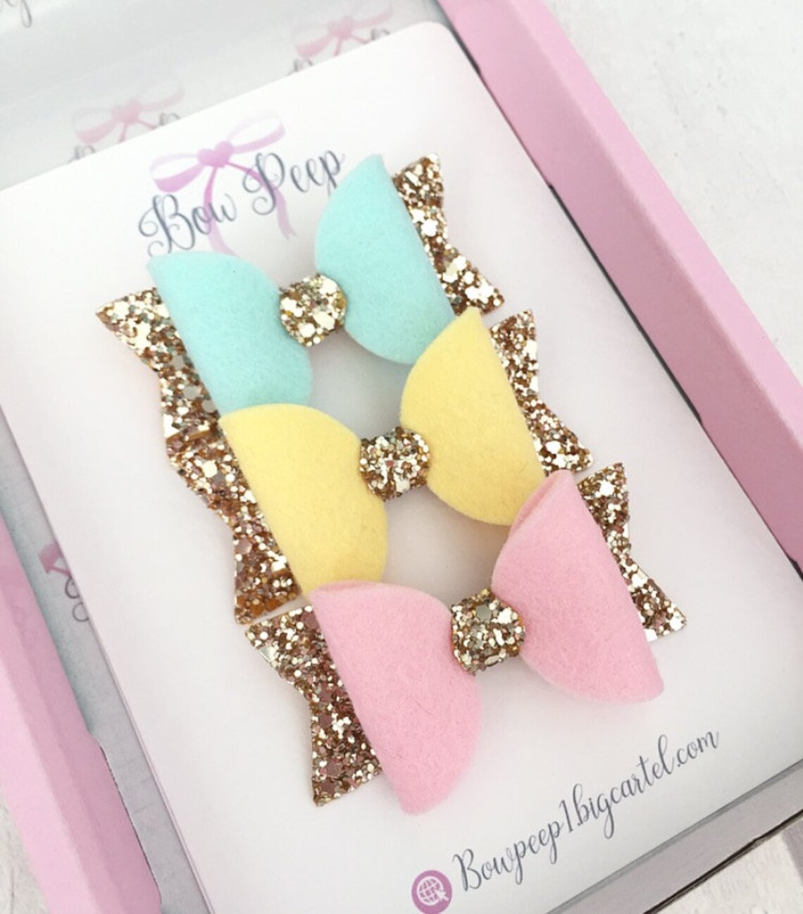 Mini Pastel Set of Hair Bows, Set of Bows, Bow, Bows, Babybows ...