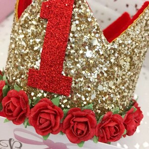 Holiday Crown, Photo Shoot Prop, Festive Holiday Crown, Red and Gold ...