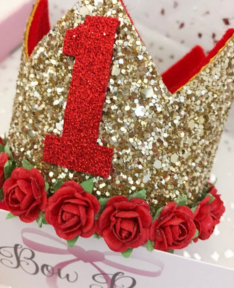 Holiday Crown, Photo Shoot Prop, Festive Holiday Crown, Red and Gold ...