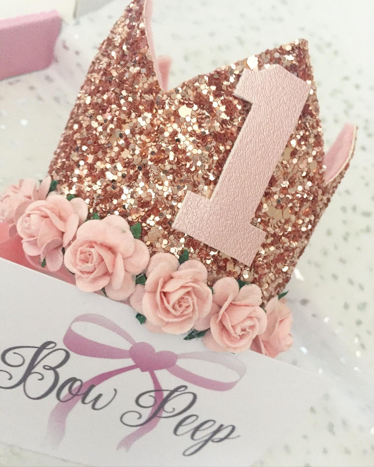 Rose Gold Birthday Crown 1st Birthday Crown any Age | Etsy UK