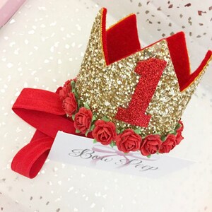 Holiday Crown, Photo Shoot Prop, Festive Holiday Crown, Red and Gold ...