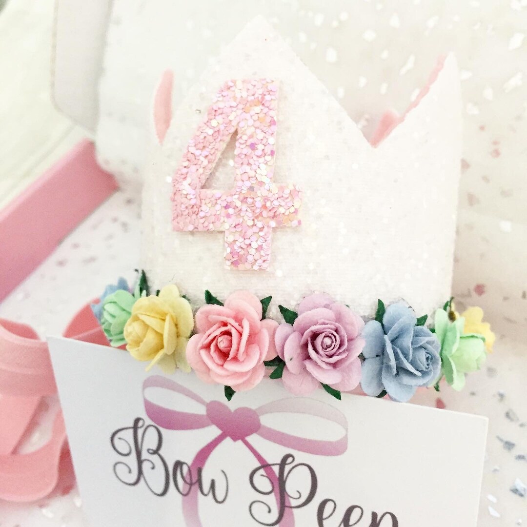 Rainbow Birthday Crown, Girls Crown, Rainbow Crown, Birthday Hat ...