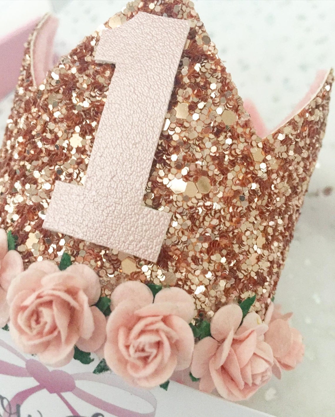 Rose Gold Birthday Crown 1st Birthday Crown any Age | Etsy UK