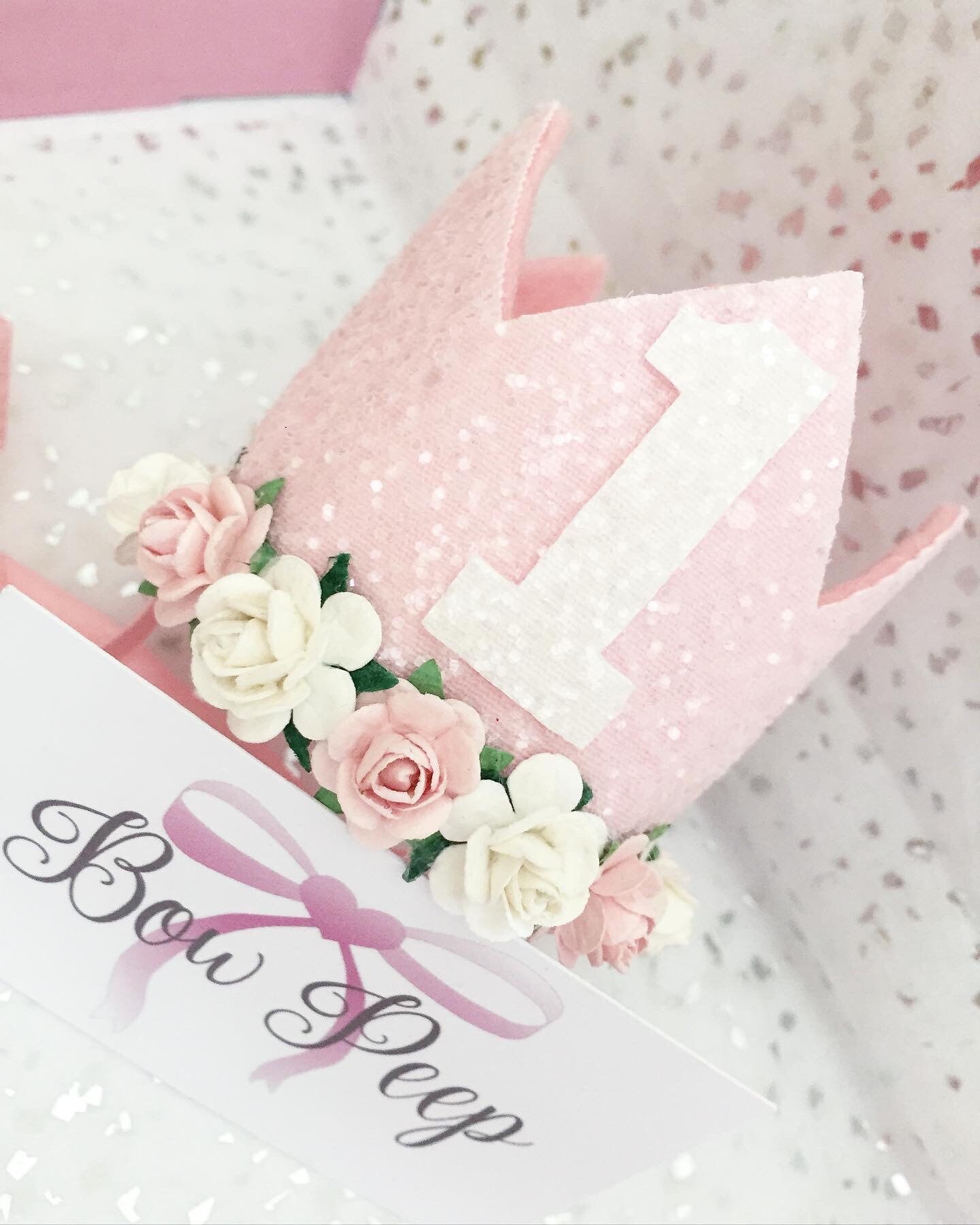 Girls Birthday Crown All Ages Available Pink Birthday Crown | Etsy