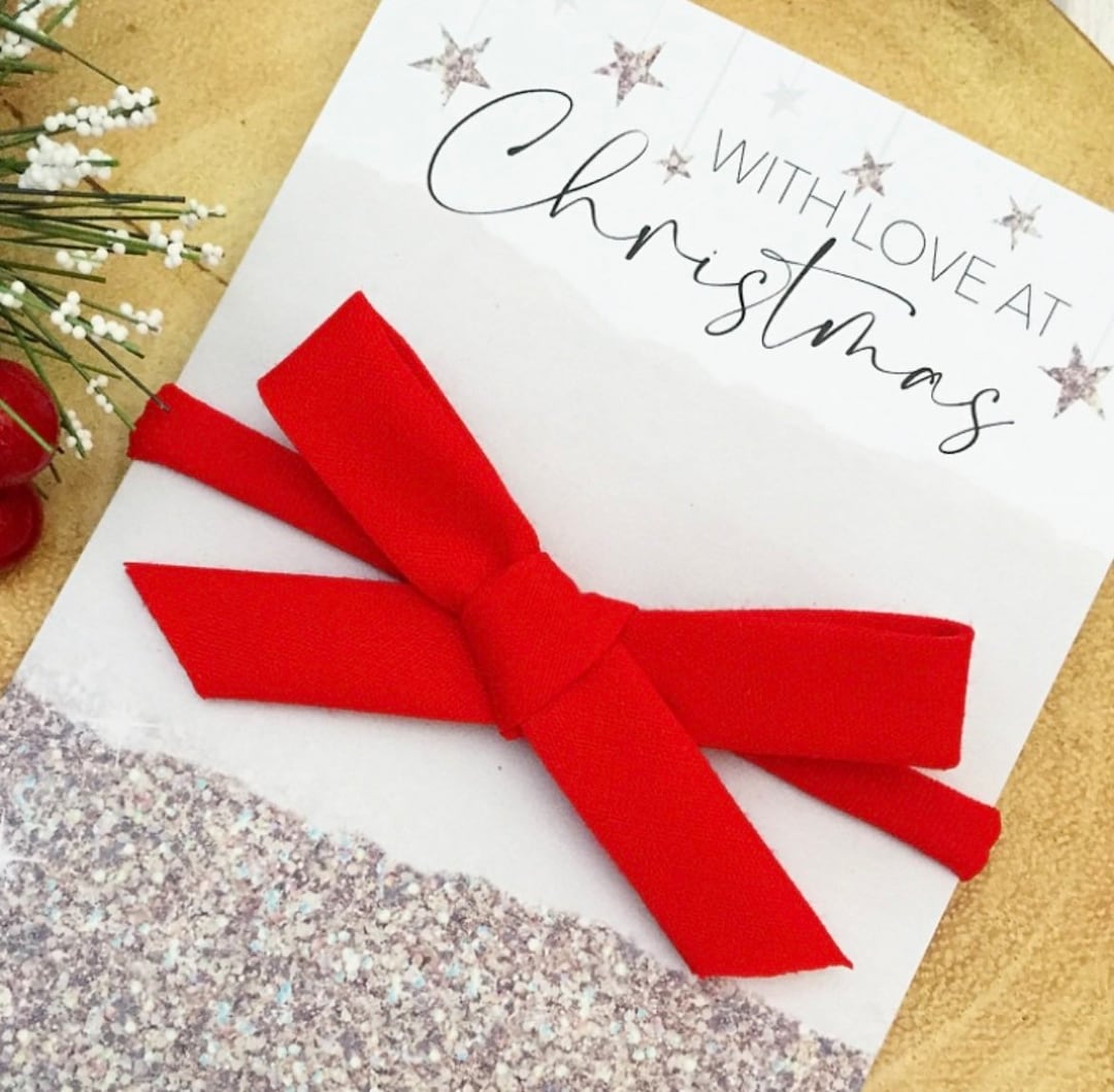 Red Hair Bow, Red Ribbon Hair Bow, Christmas Hair Bow, Red Hair ...