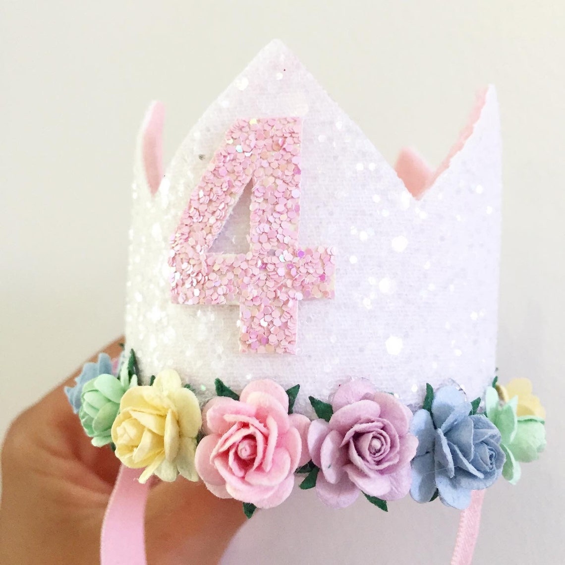 Rainbow Birthday Crown Girls Crown Rainbow Crown Birthday - Etsy