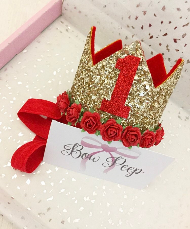 Holiday Crown, Photo Shoot Prop, Festive Holiday Crown, Red and Gold ...