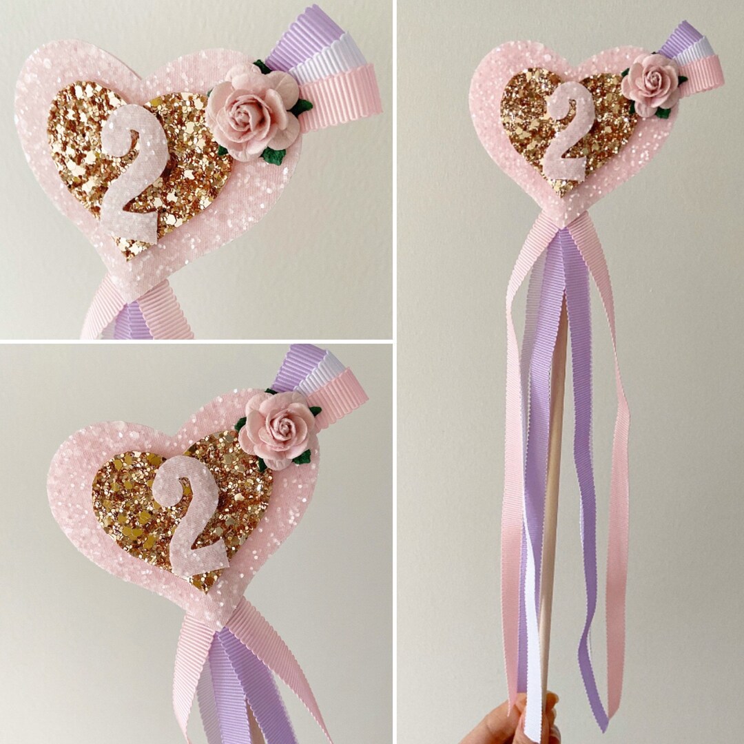 Girls Birthday Wand, Birthday Wand, 1st Birthday, 2nd Birthday, 3rd ...