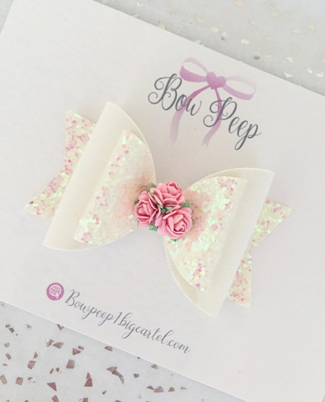 Cherry Blossom Bow, Bow, Pink Bow, White Bow, Wedding Gift, Flower Girl ...