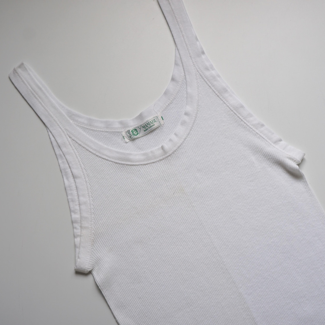 NOS 80s Basics Singlet White Ribbed Pure Cotton Tank Top - Etsy