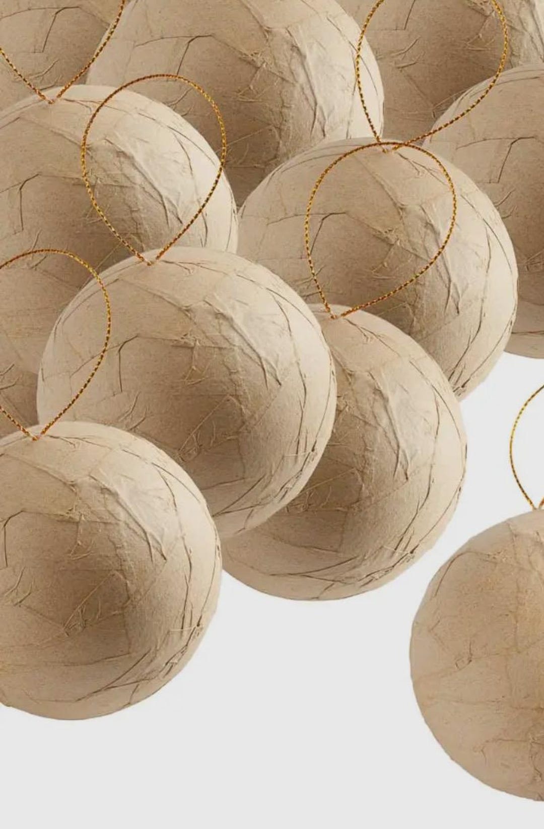 Paper Mache 3” Textured Ball Ornament DIY Craft Supply - Set 6 or 12 - Etsy