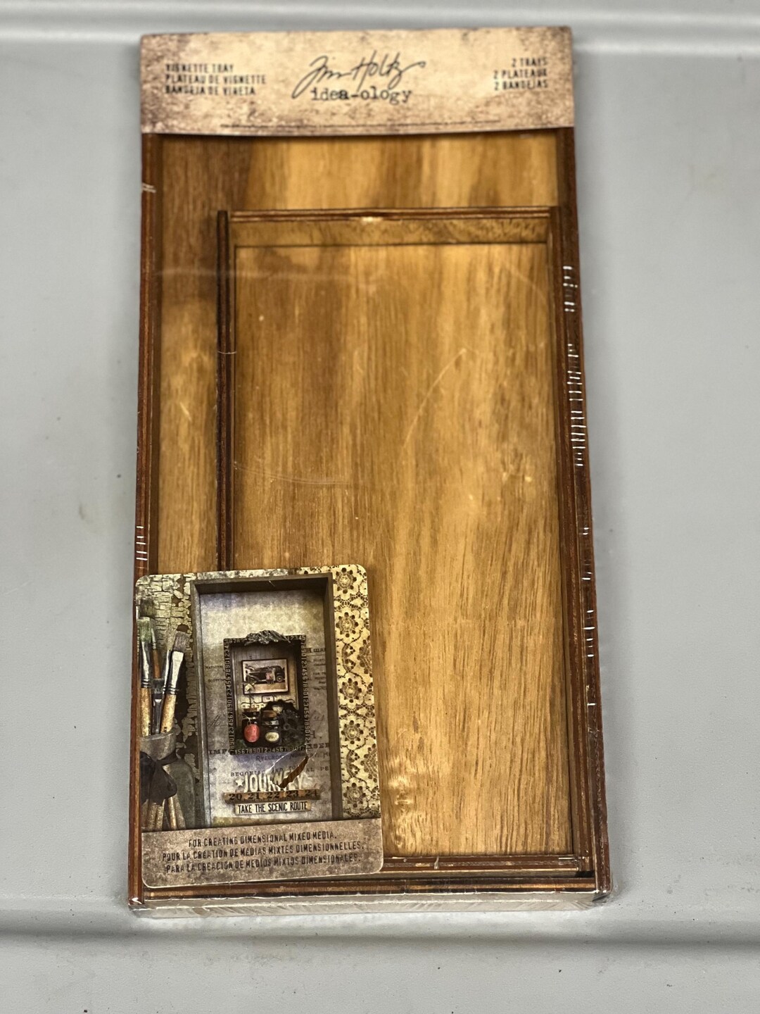 Tim Holtz Ideology- Vingette Tray - Craft Supply Wood Tray Set for Diy ...
