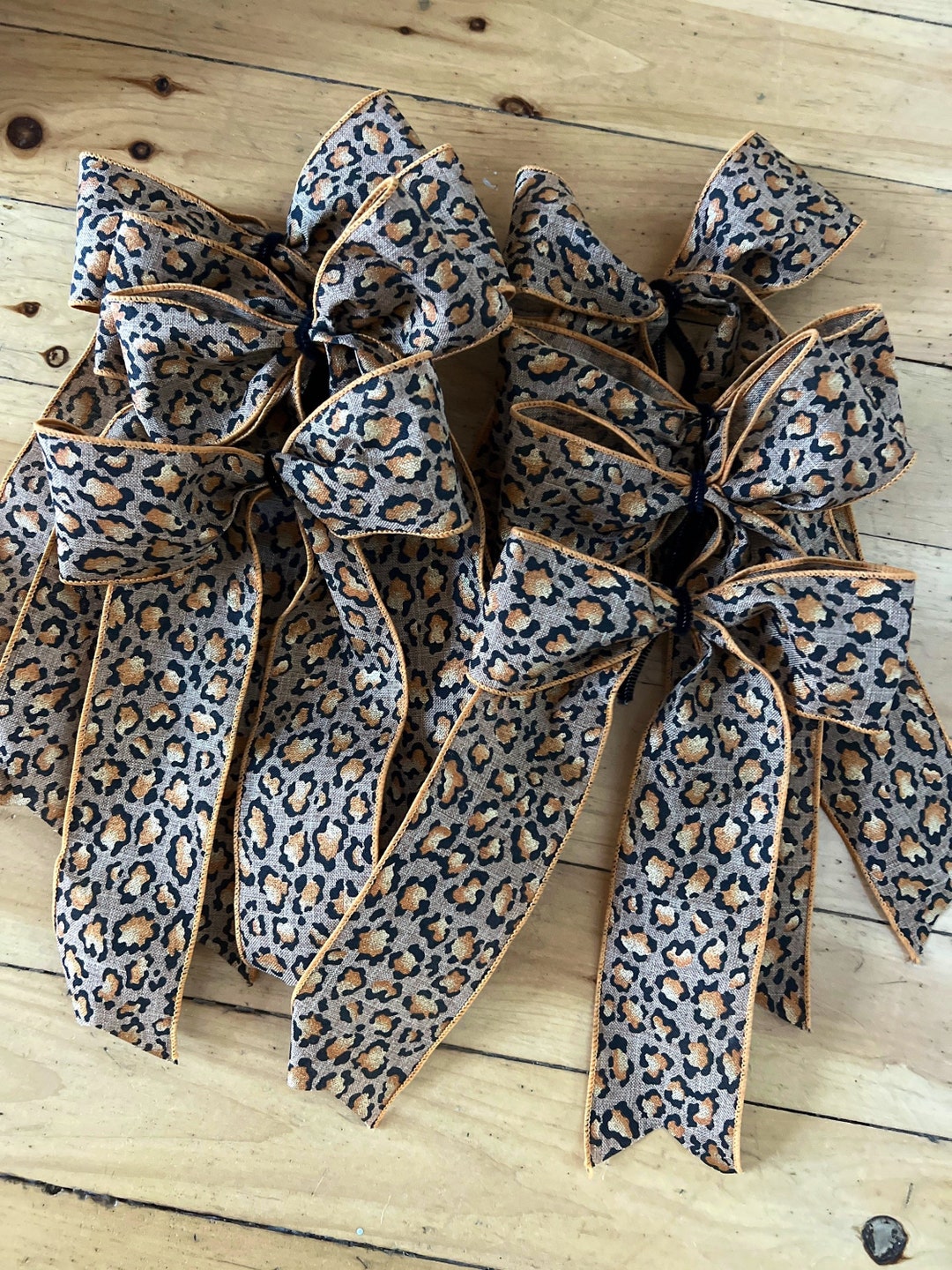 Cheetah Decorative Bows / Tree Bow/christmas Tree Bow / Animal Print ...