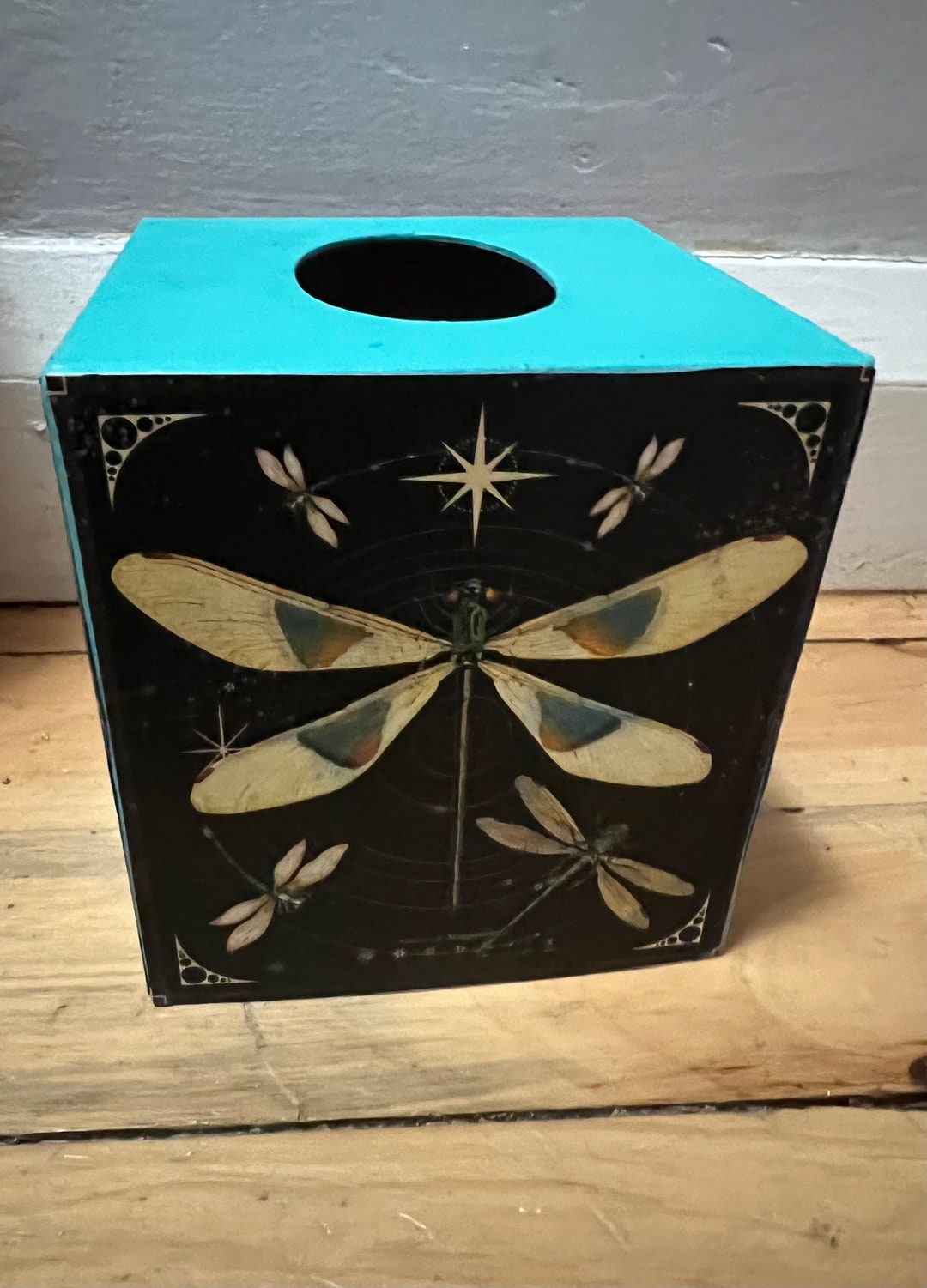 Dragonfly Tissue Box Cover, Flying Insects Nature Home Decor, Home ...