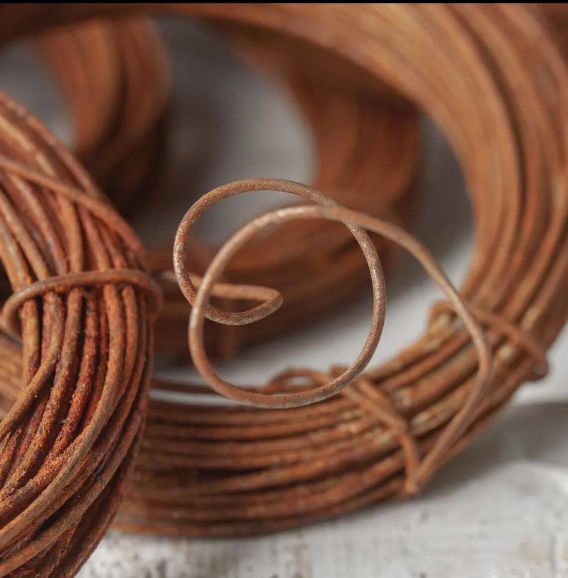 22 Gauge Rusty Tin Spool Wire, Craft Supplies, 30 Ft Wire Spool, Rusty ...