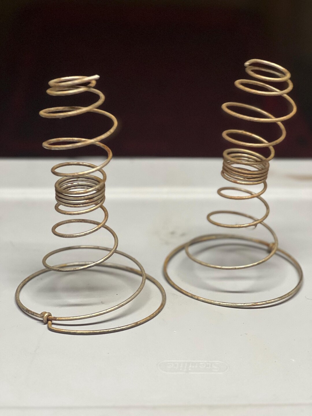 Set of Two Vintage Bed Springs - Coil Wire Stands for Diy Craft ...