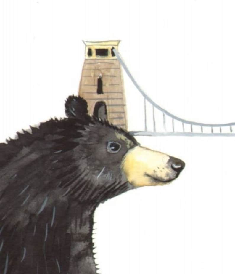 Clifton Suspension Bridge Bears A6 Greetings Card: Bristol UK - Etsy UK