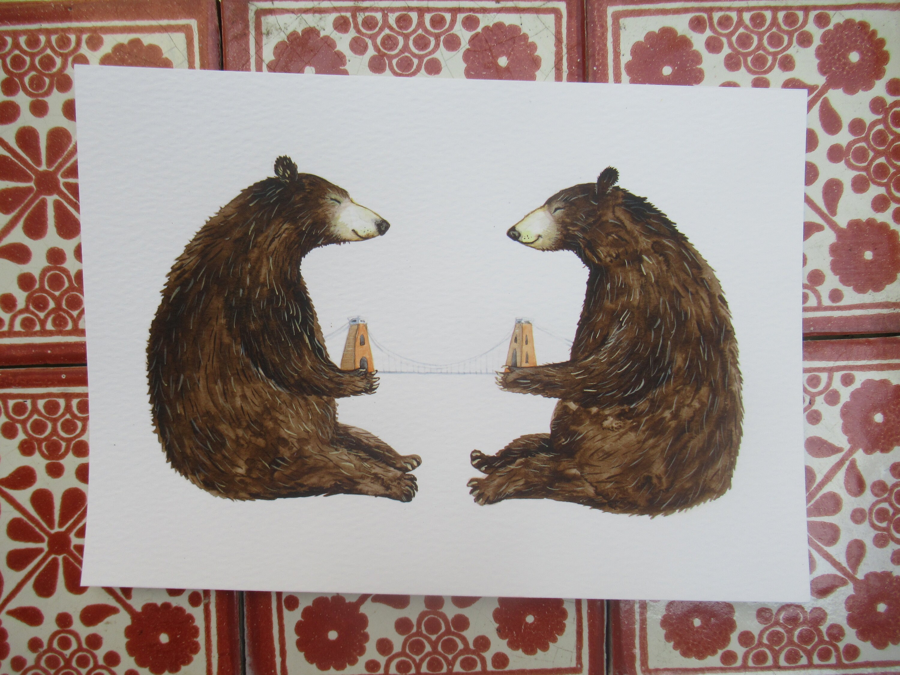 Clifton Suspension Bridge Bears A5 and A4 Size Signed Giclee | Etsy UK