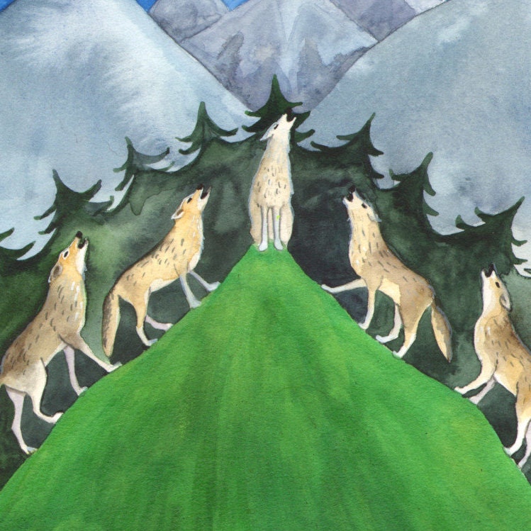 NEW: Wolf A6 Birthday Celebration Card Featuring a Wolf Pack - Etsy