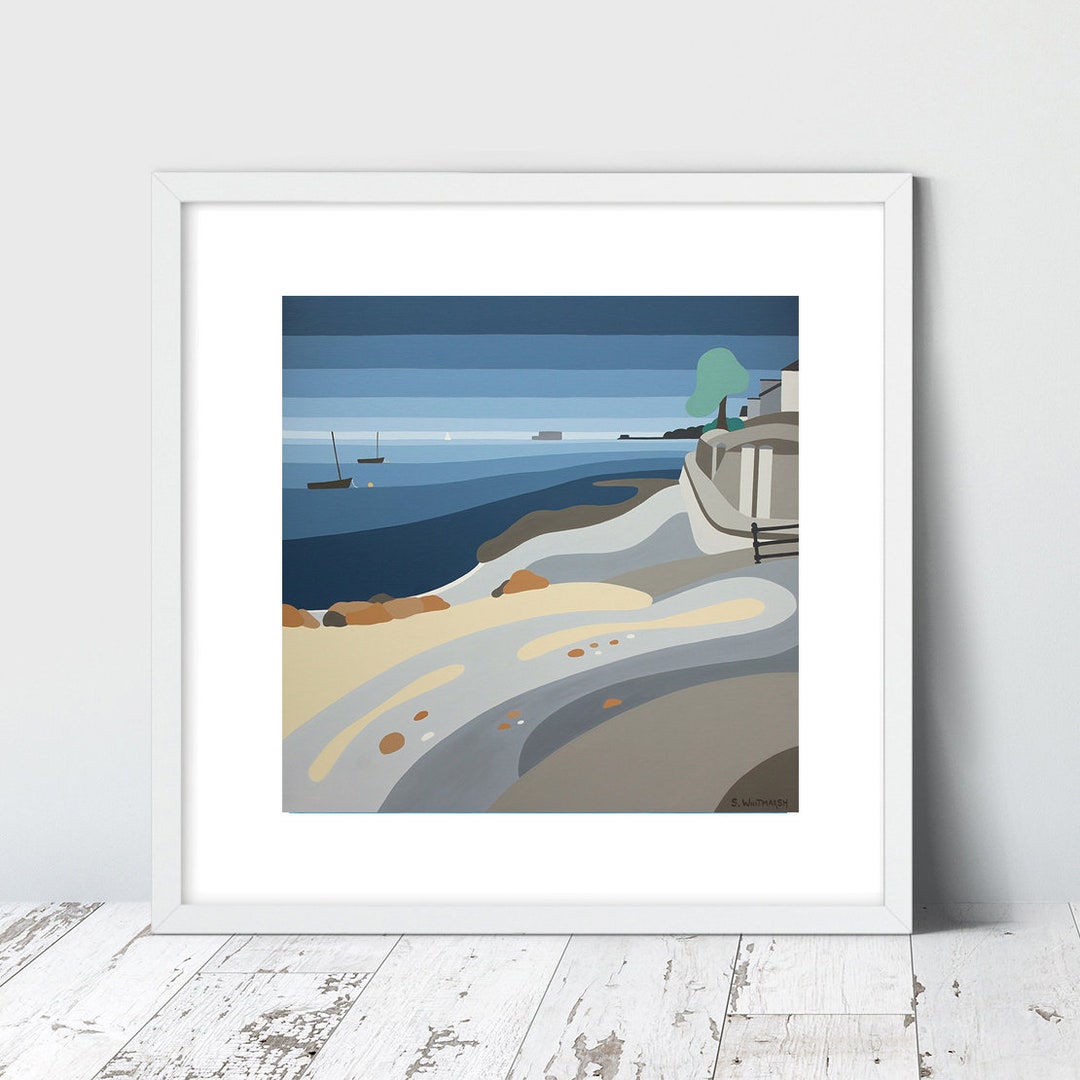 SEAVIEW II, Limited Edition Giclee Print by Suzanne Whitmarsh. Stripy ...