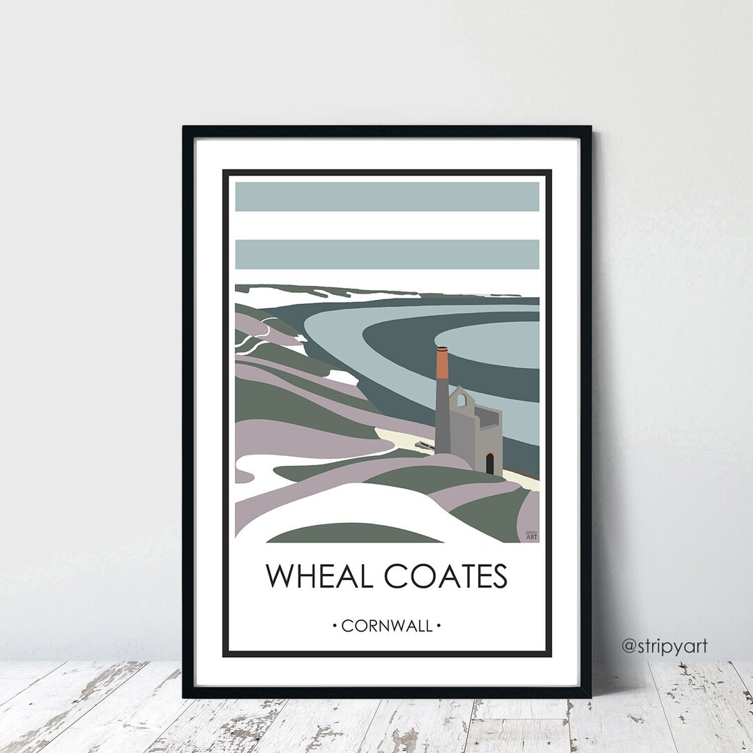 WHEAL COATES Cornwall Print. High Quality Travel Poster. Coastal Poster ...