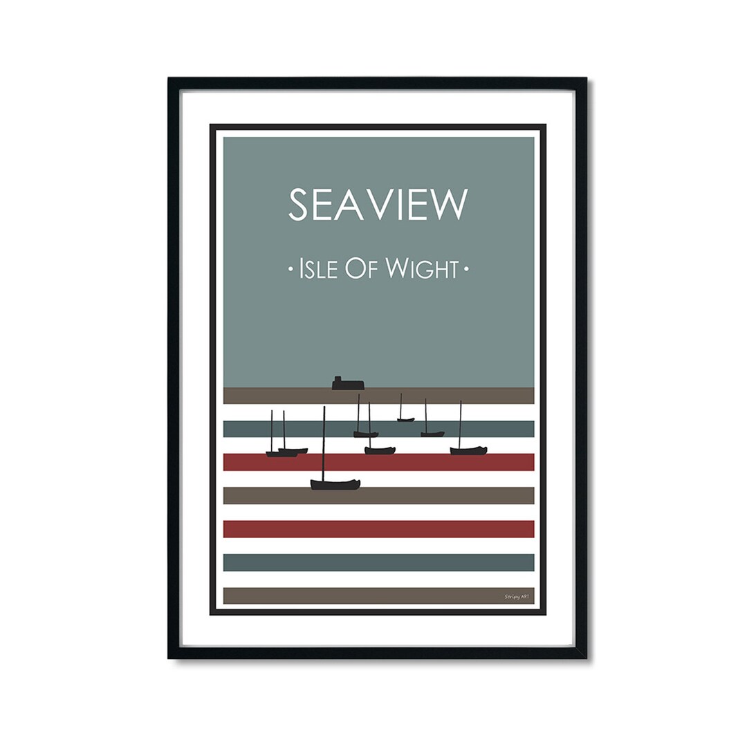 SEAVIEW BOATS RED. Graphic Design Travel Poster. High Quality - Etsy