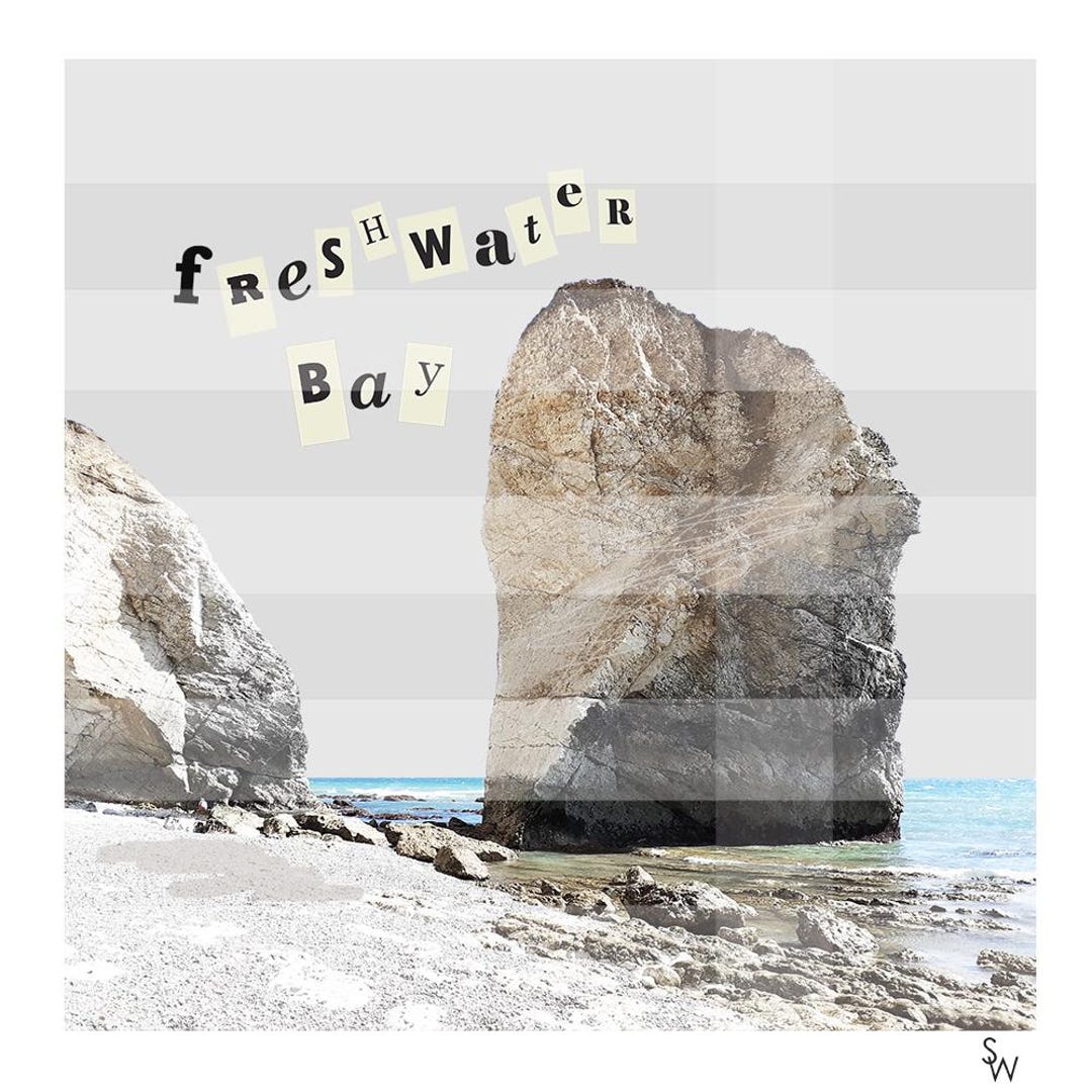 FRESHWATER BAY ROCKS Mounted Photographic Design Print by Suzanne ...