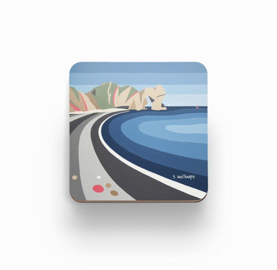 DURDLE DOOR, DORSET. 9cm Art Coaster. Ideal Gift or Souvenir by Isle of ...