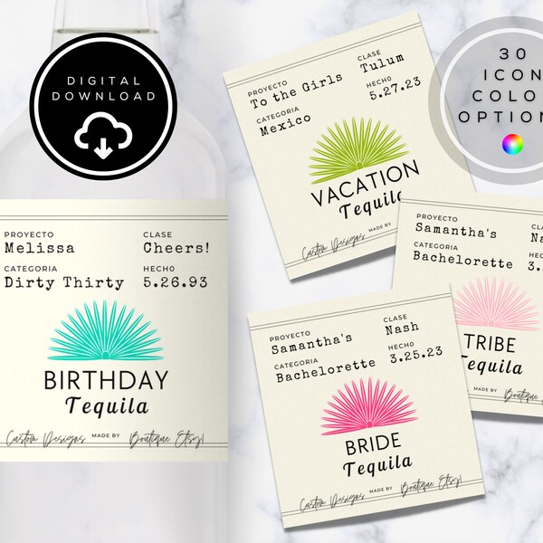 Tequila Mini Bottle Label - Etsy