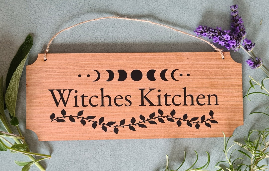 Witches Kitchen Sign | Cottagecore Decor | Whimsigoth Wall Hanging - Etsy