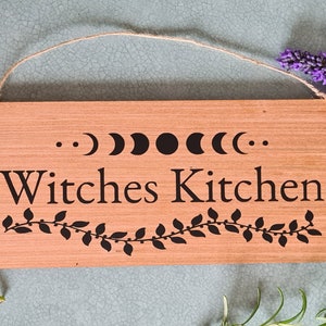 Witches Kitchen Sign Cottagecore Decor Whimsigoth Wall Hanging - Etsy