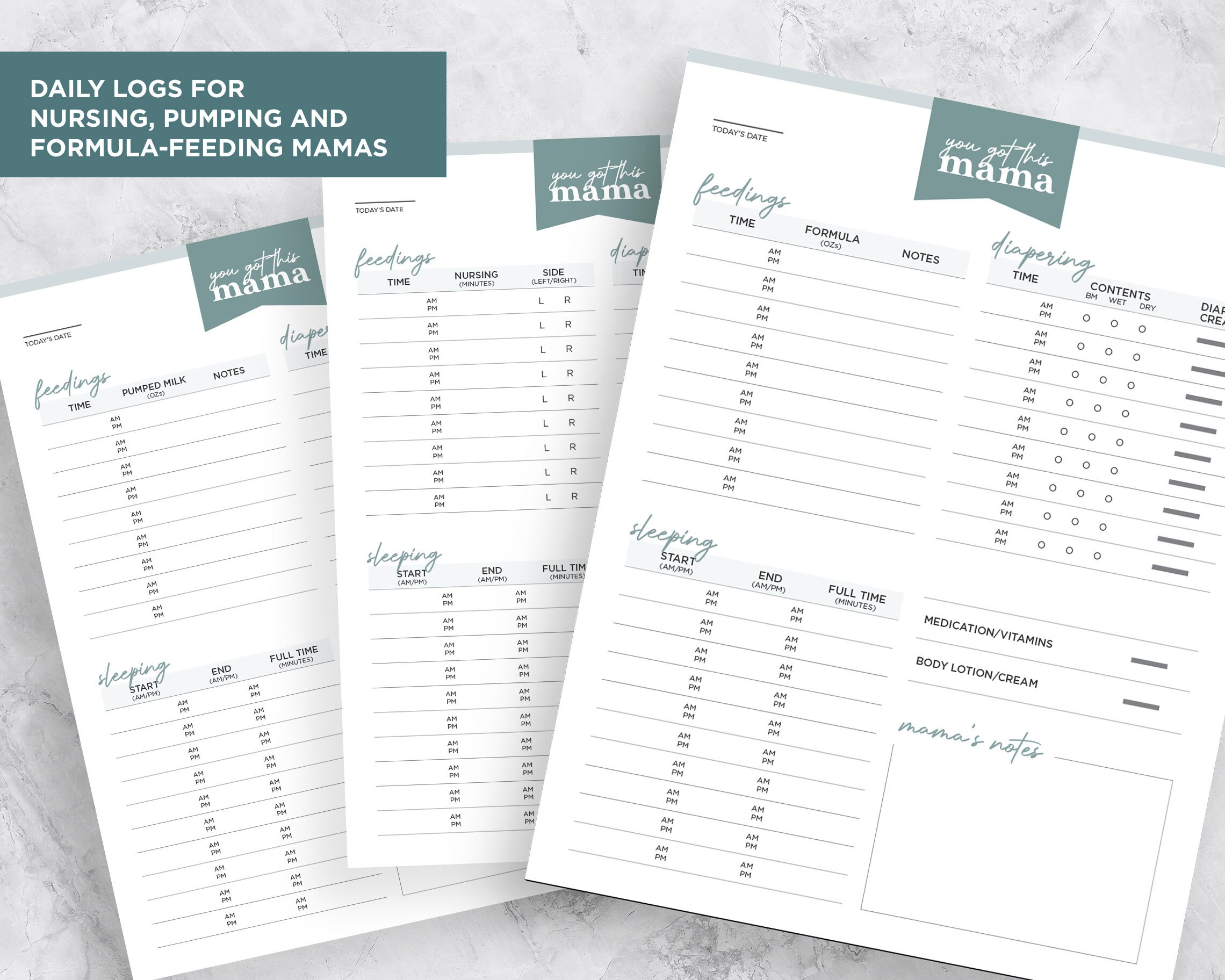 Printable Baby Tracker for New Mom | Nanny Log | Newborn Journal ...