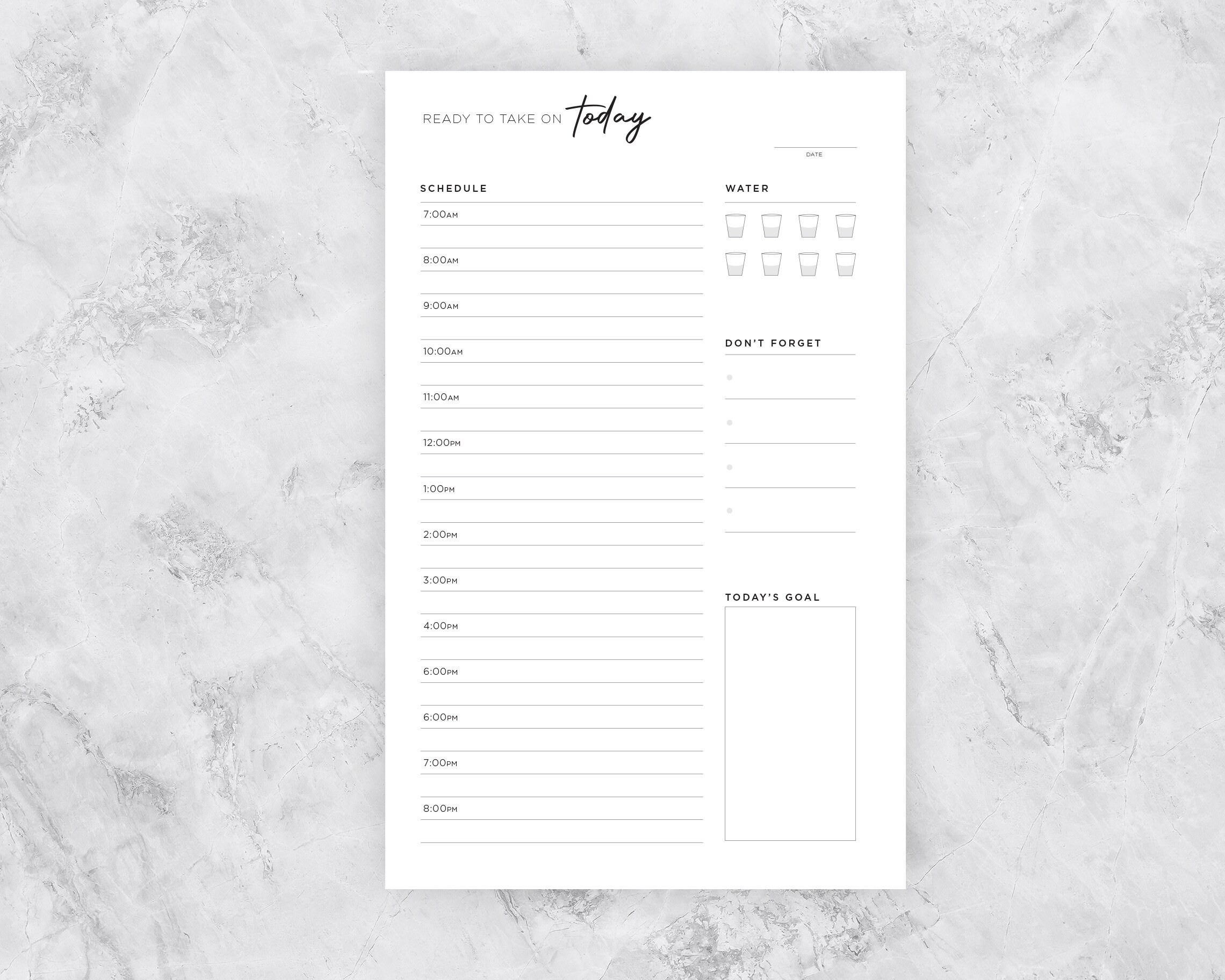 Printable, Blank Daily, Weekly and Monthly Calendar Set to Download ...