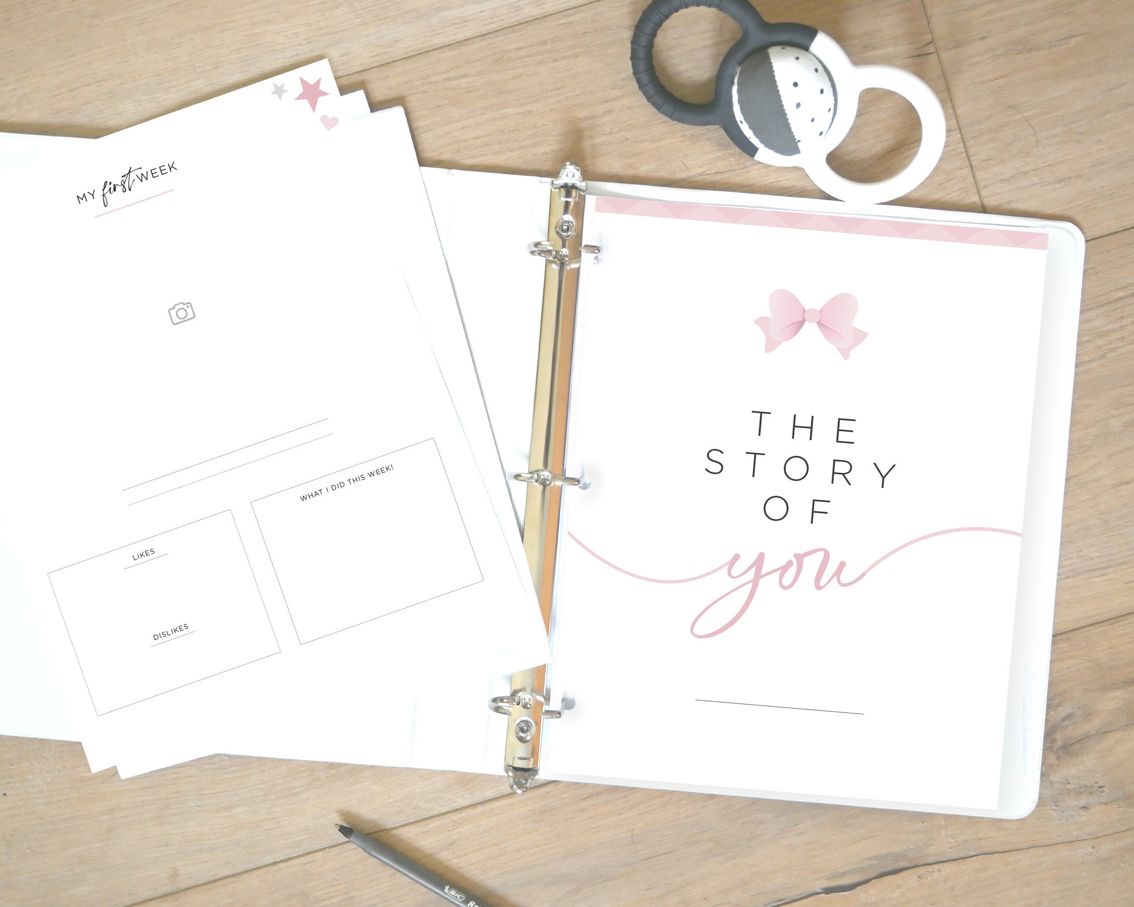 Printable Baby Book Pages / Keepsake Journal for Babys First Year Year ...