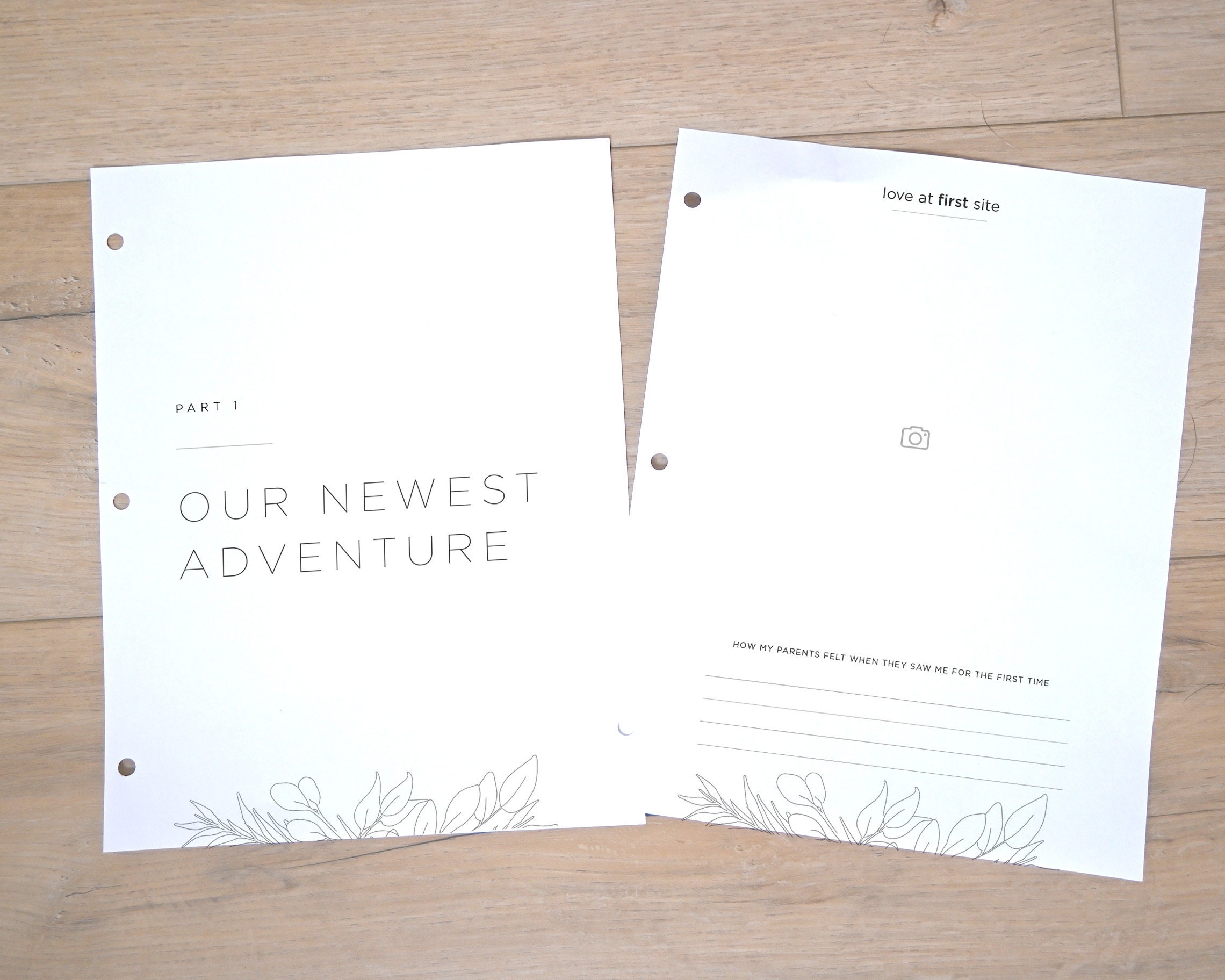 Printable Baby Book Pages / Keepsake Journal Babys First Year Year Five ...