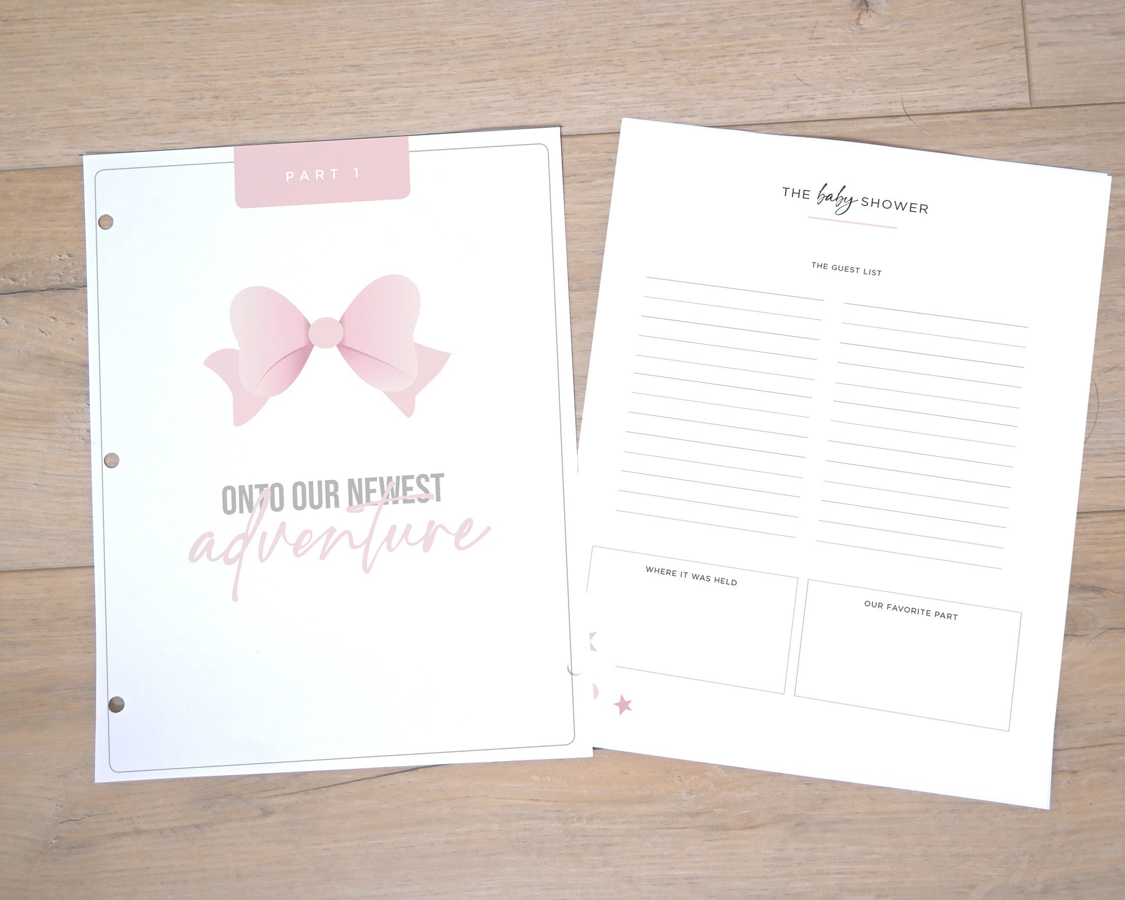 Printable Baby Book Pages / Keepsake Journal for Baby’s First Year ...