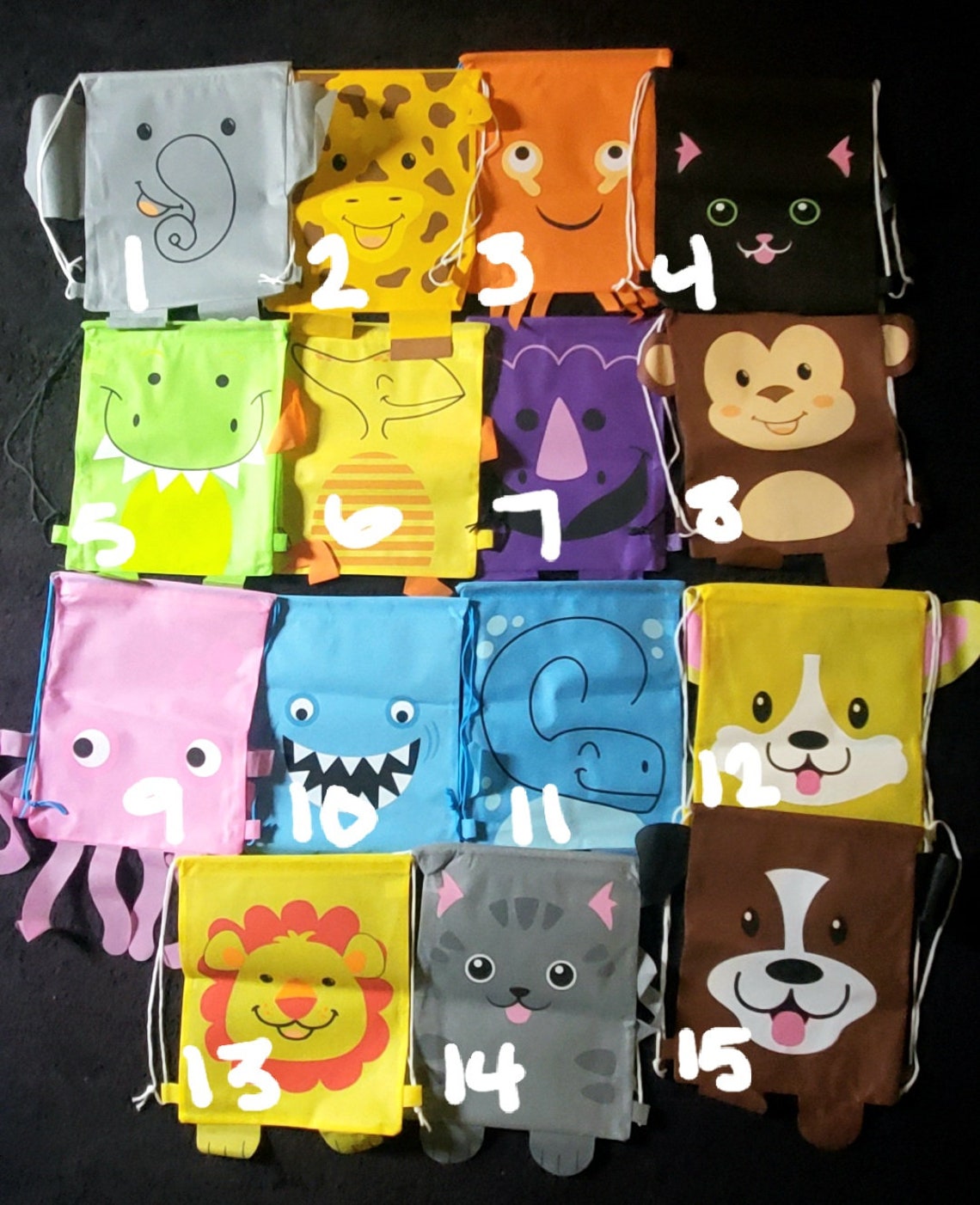 Medium Animal Drawstring Bag - Etsy UK