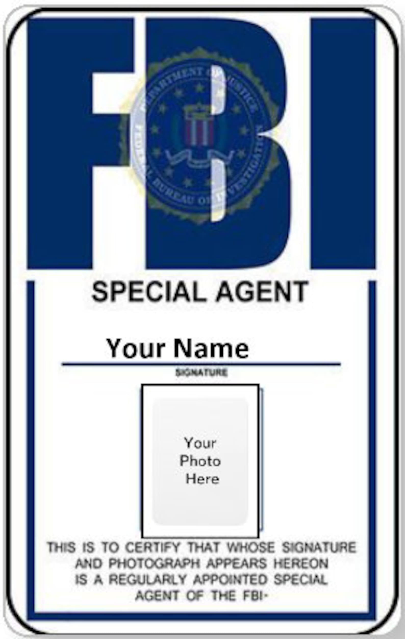 Kids Custom ID Card - Etsy