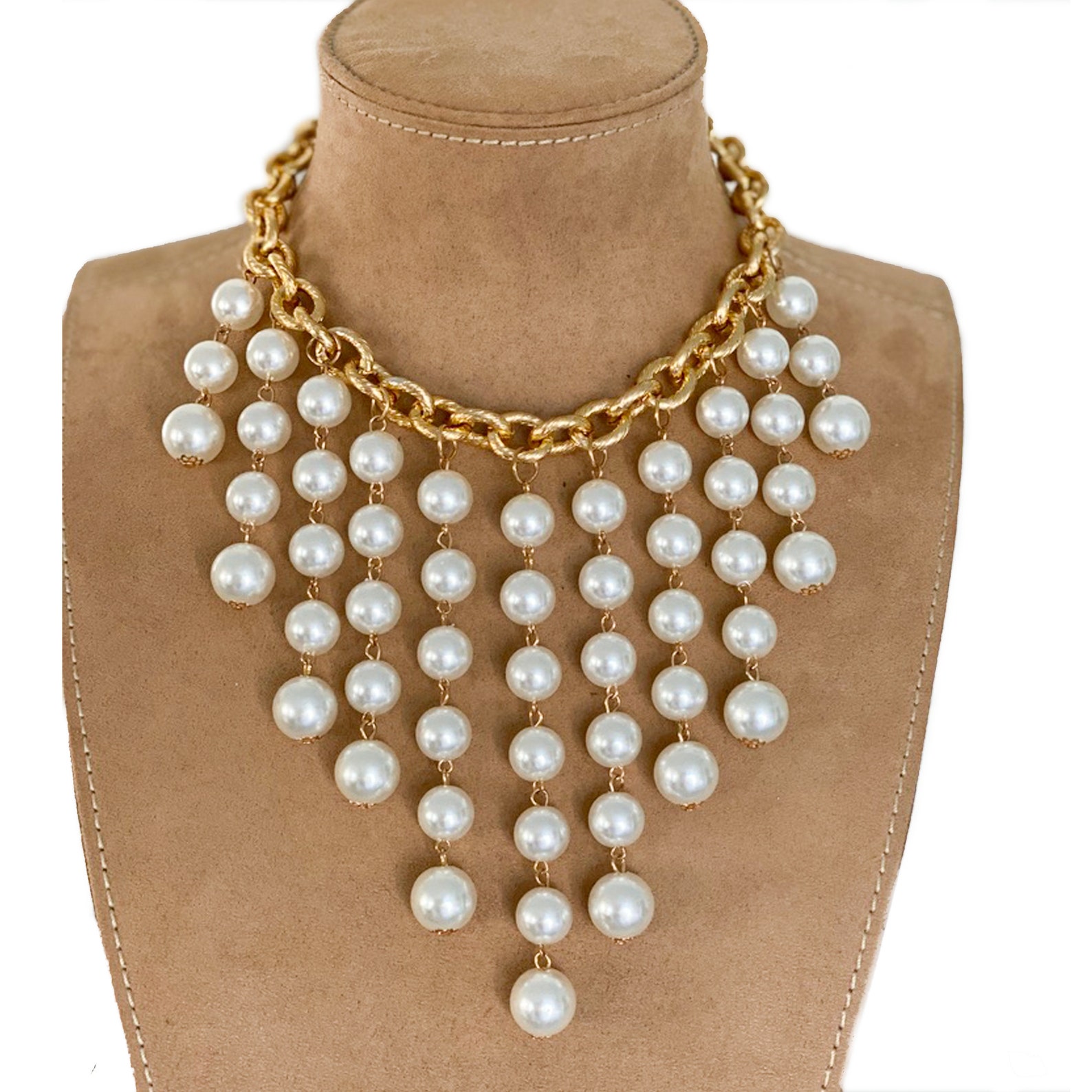 Pearl Fringes Necklace Fringes Necklace Bridal Pearl - Etsy