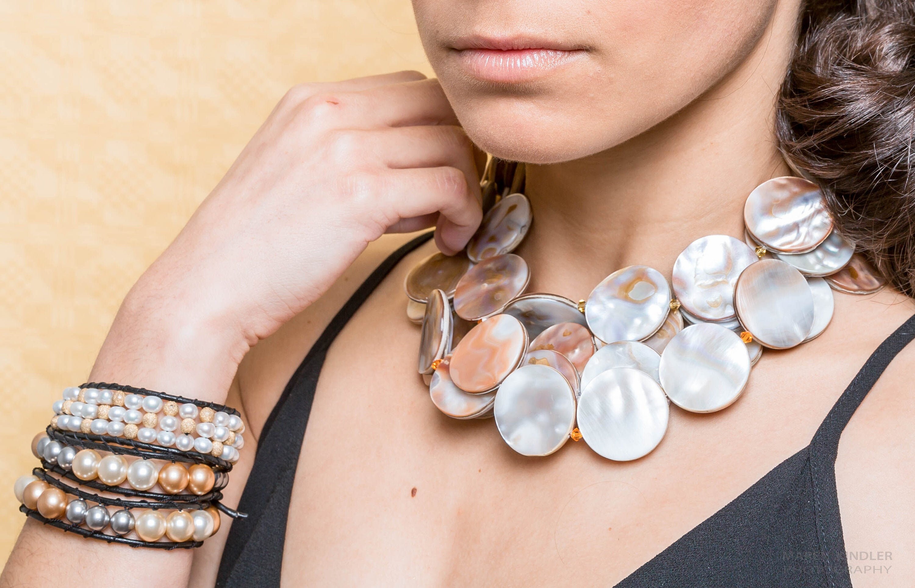 A Stunning Bib Necklace, Exclusive Gorgeous Choker, Shell Bib Necklace ...