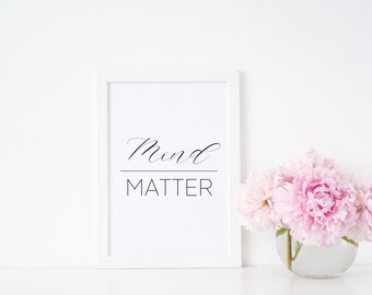 Mind/matter Home Wall Art Modern Home Decor Poster Gift - Etsy