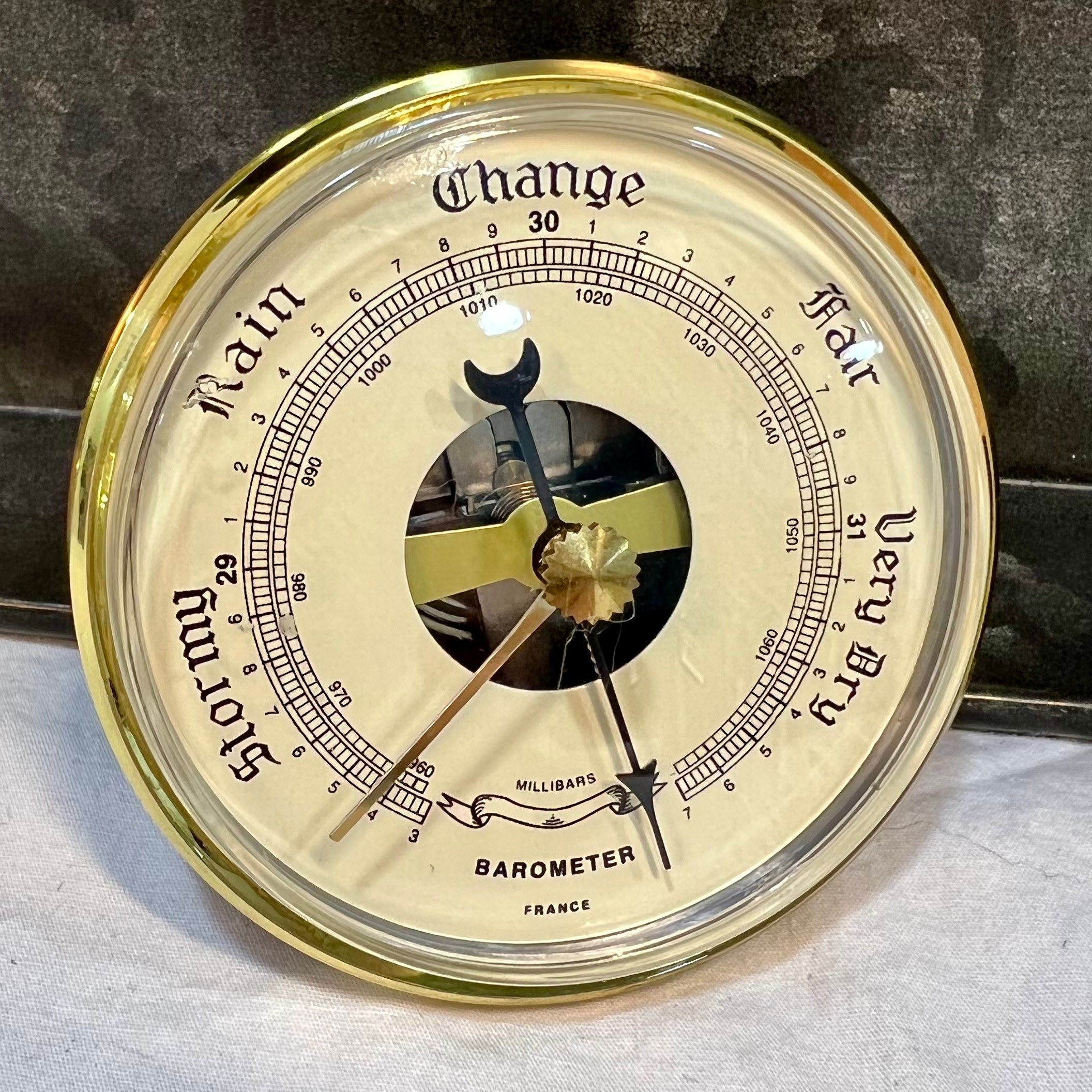 Vintage Victory Millibars Nautical Barometer France Gold Tone - Etsy