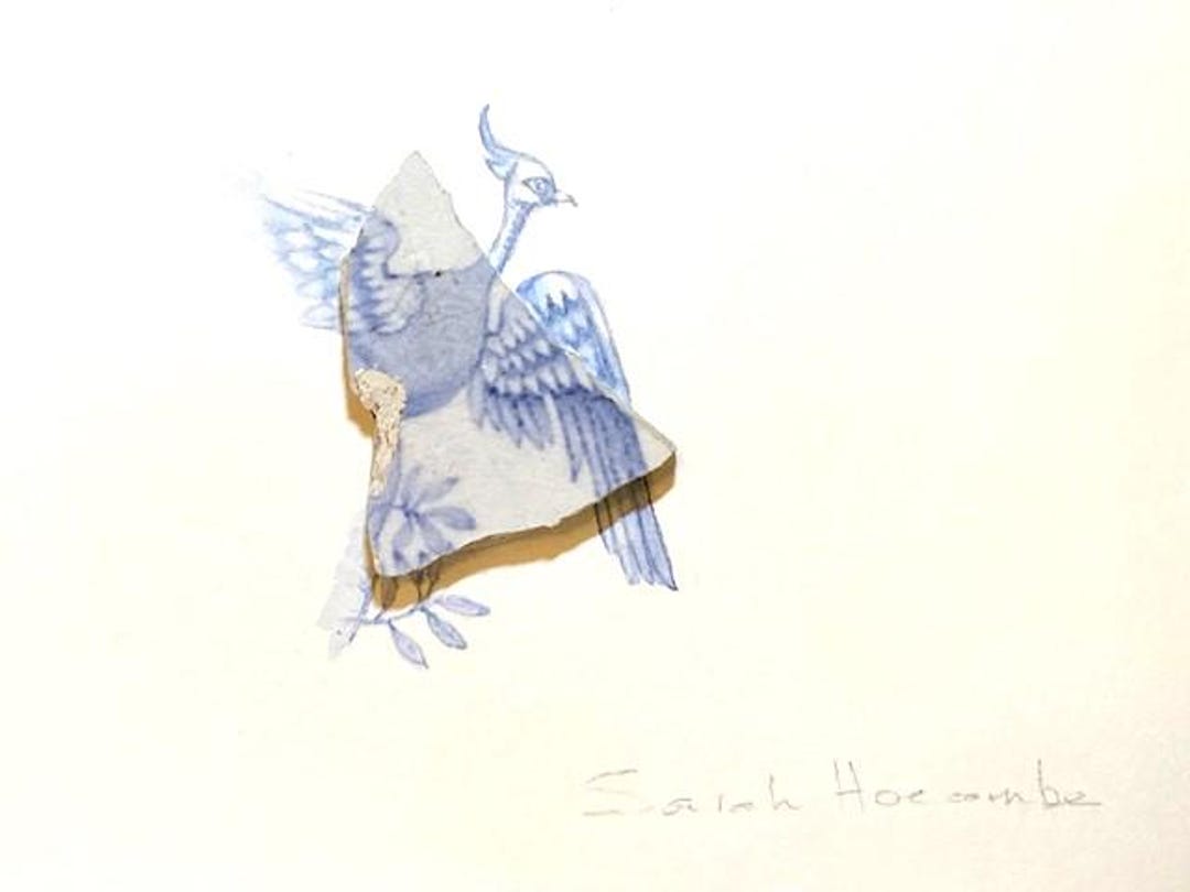 Found and Recreated Blue 'phoenix Rising' China Fragment Reimagined in ...