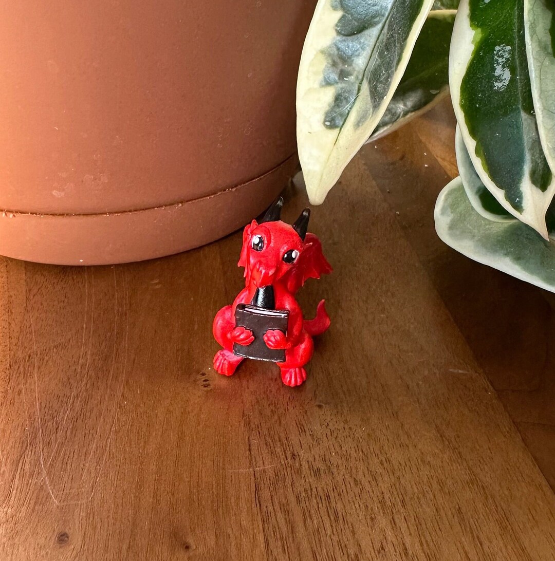 Rory Mini Desk Pet Book Dragon - Etsy