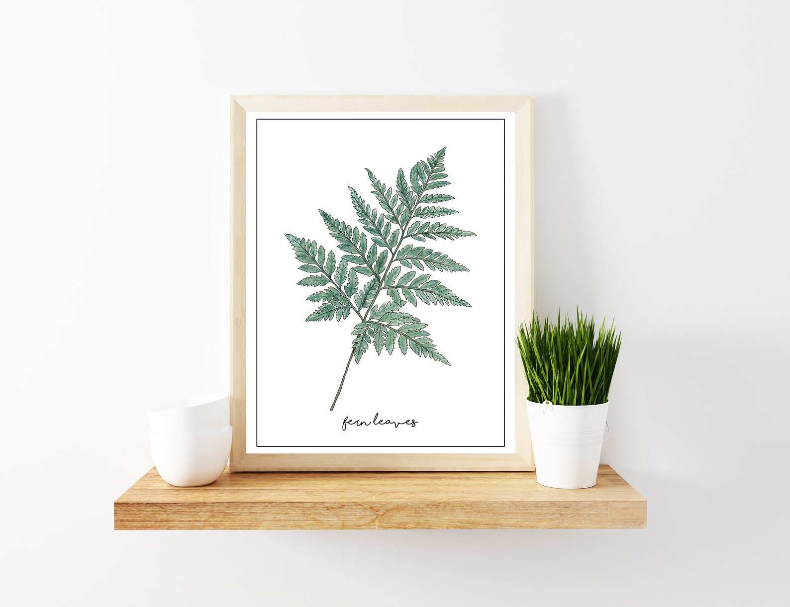Leaf Prints Set of 3, Watercolor Leaf Print Set, Botanical Leaf Wall ...