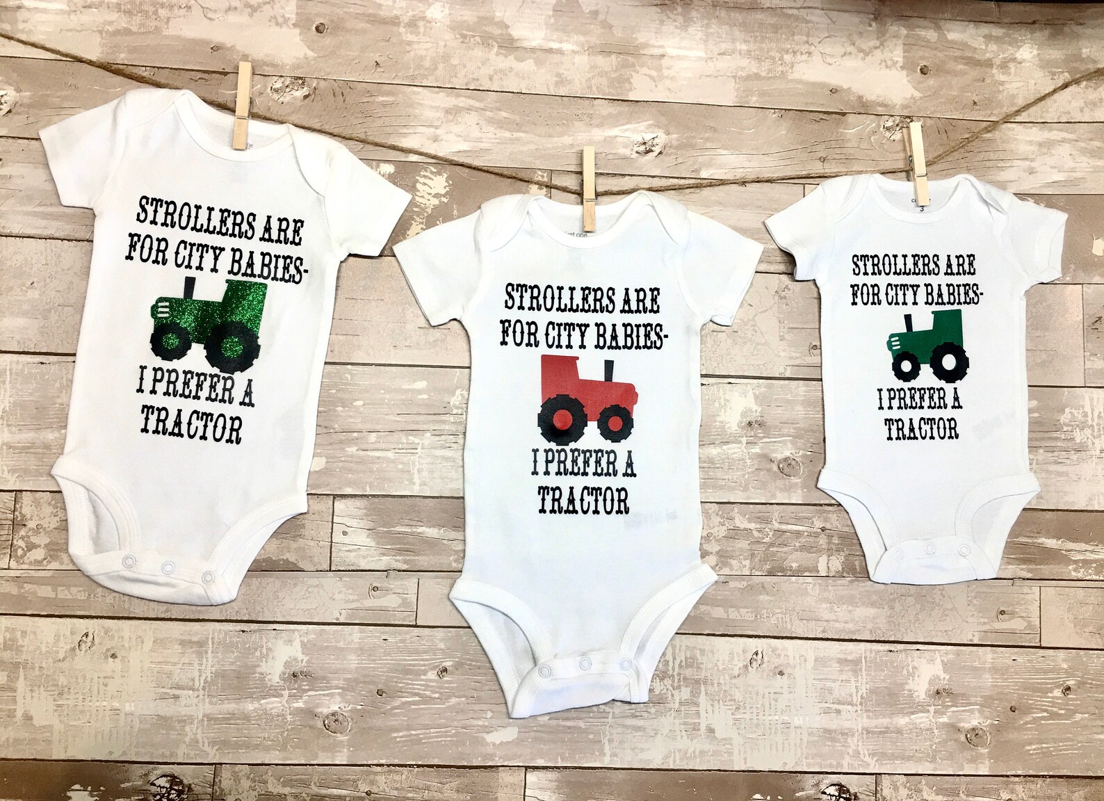 Strollers Are for City Babies I Prefer A Tractor, Farm Kid Onesie ...