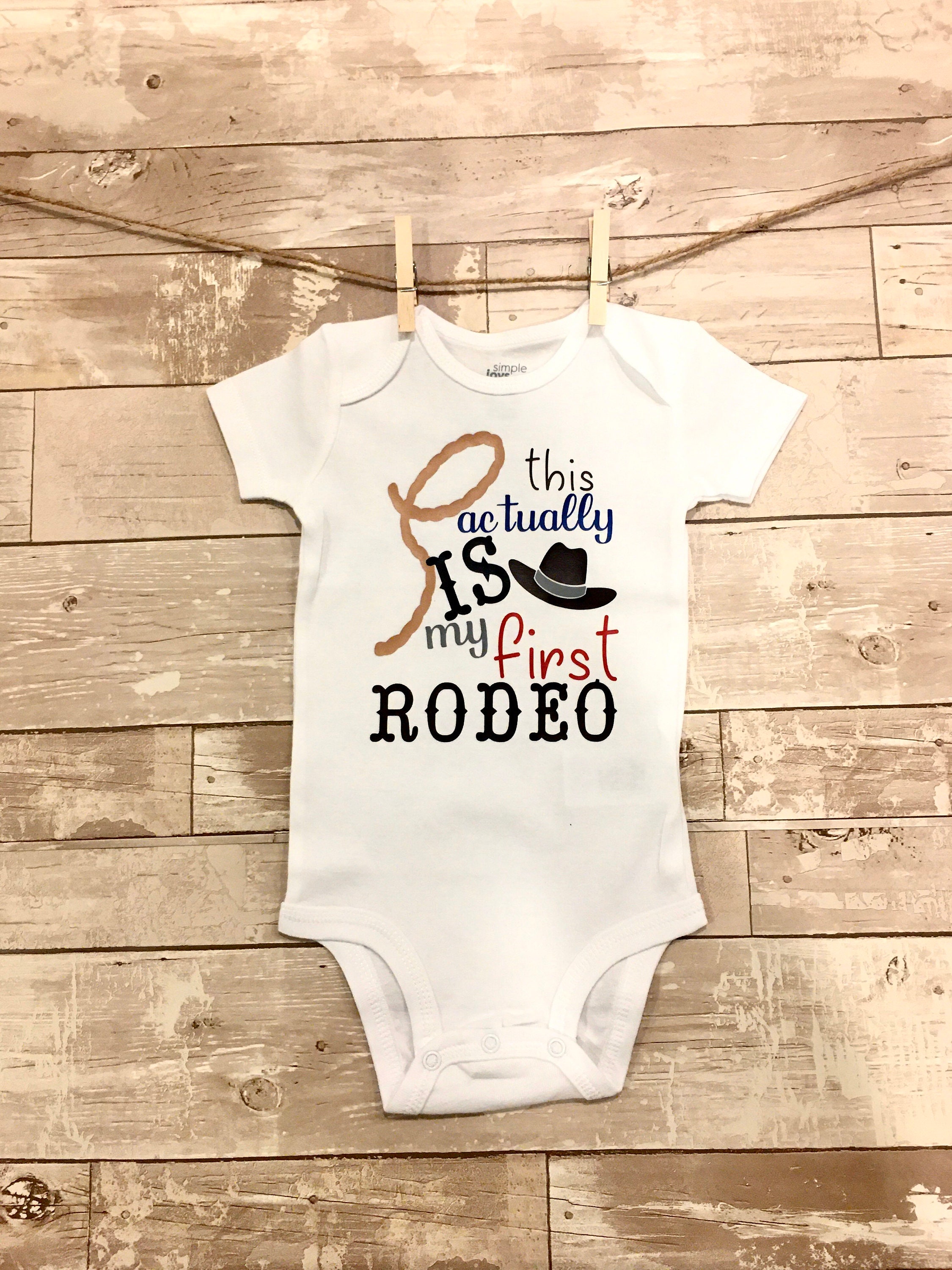 This Actually is My First Rodeo, Rodeo Onesie, Western Onesie, Cowboy ...