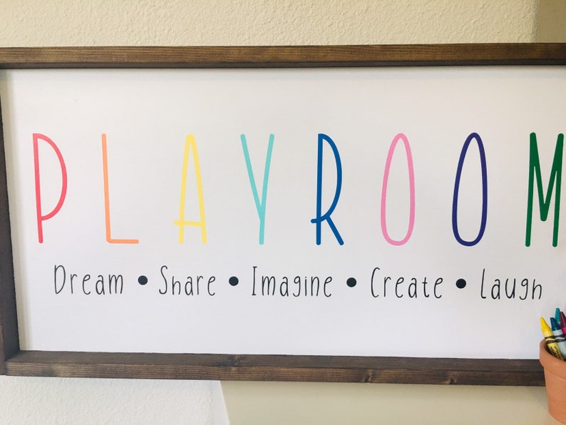 Playroom Sign Kids Activity Room Sign Personalized Sign | Etsy