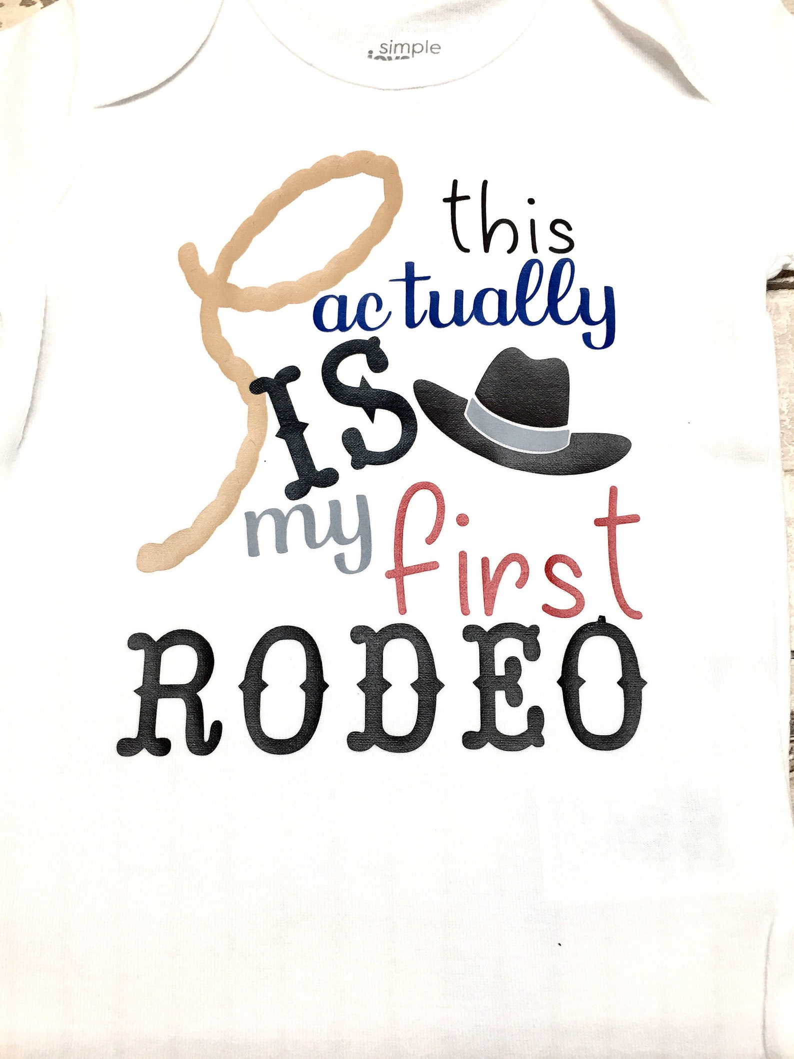 This Actually is My First Rodeo, Rodeo Onesie, Western Onesie, Cowboy ...